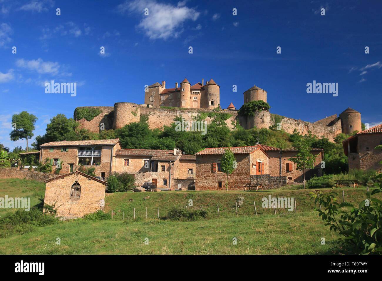 France, Saone et Loire, Berze le Chatel, medieval castle of Berze, In ...