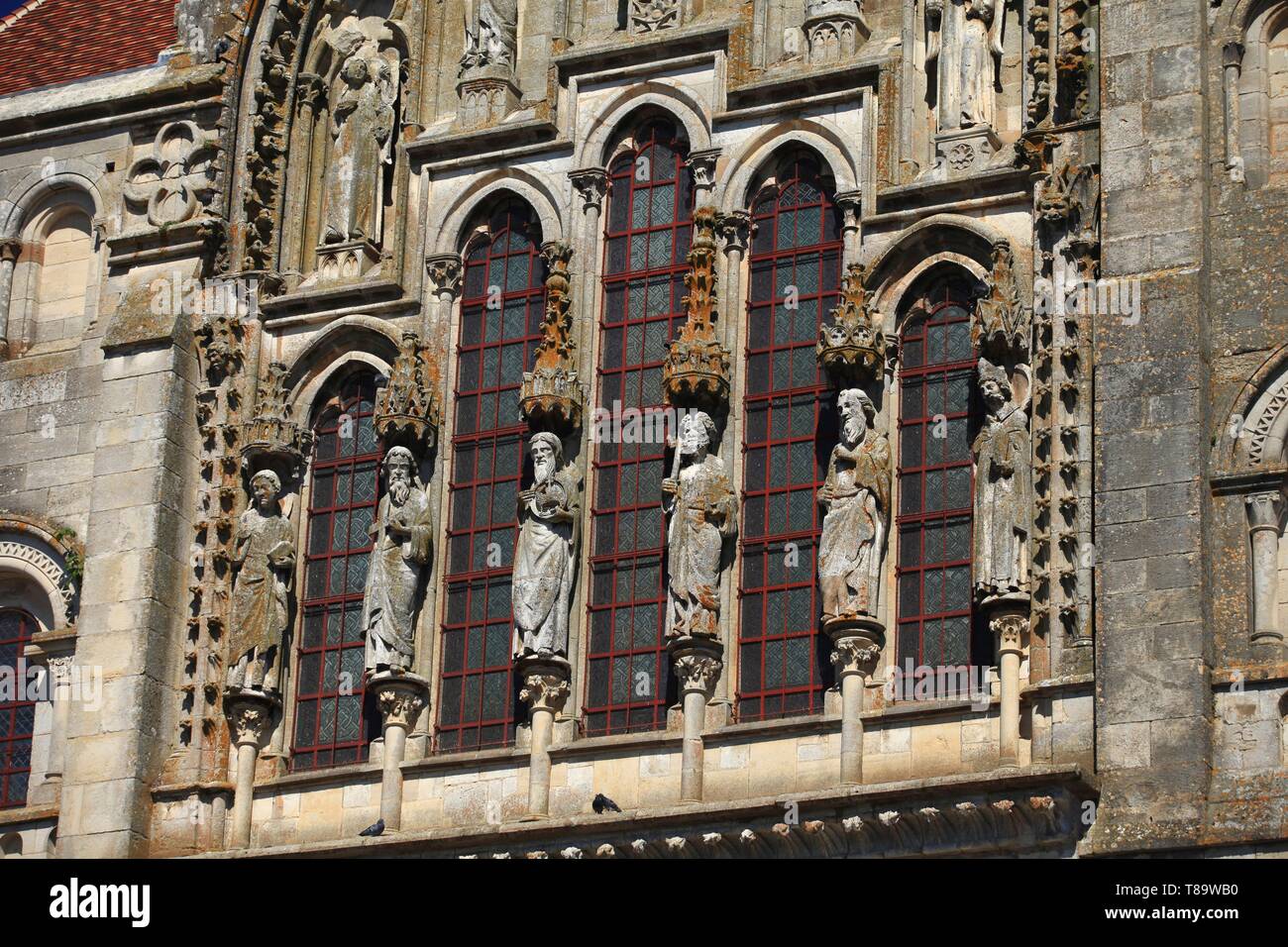 France, Yonne, Vezelay, Regional Natural Park of Morvan, facade of the ...