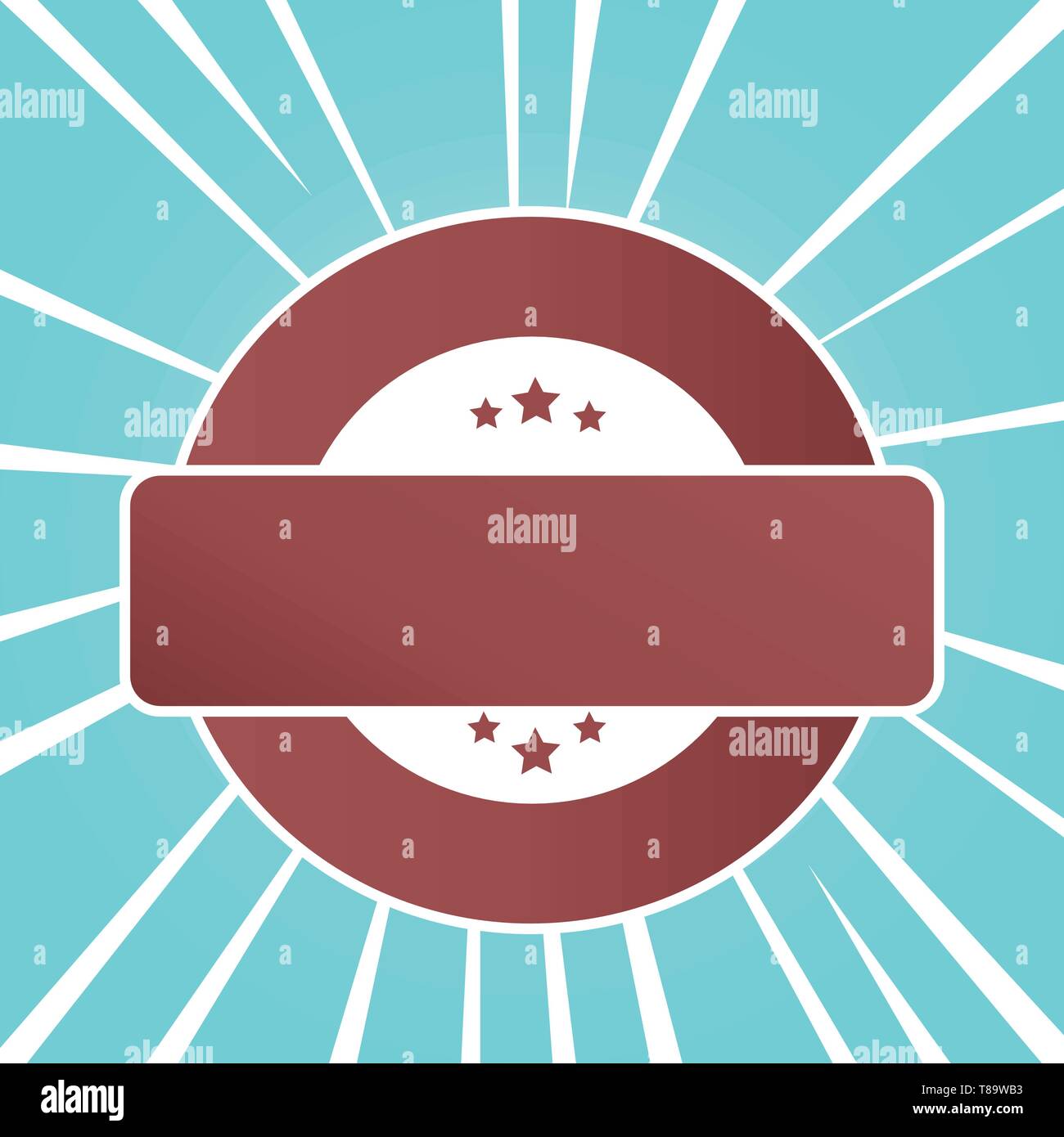 Colored Round Shape Label Badge Stars Blank Rectangular Text Box Award ...