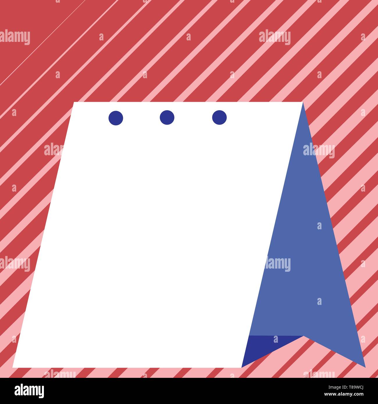 Modern fresh and simple design of calendar using hard folded paper ...