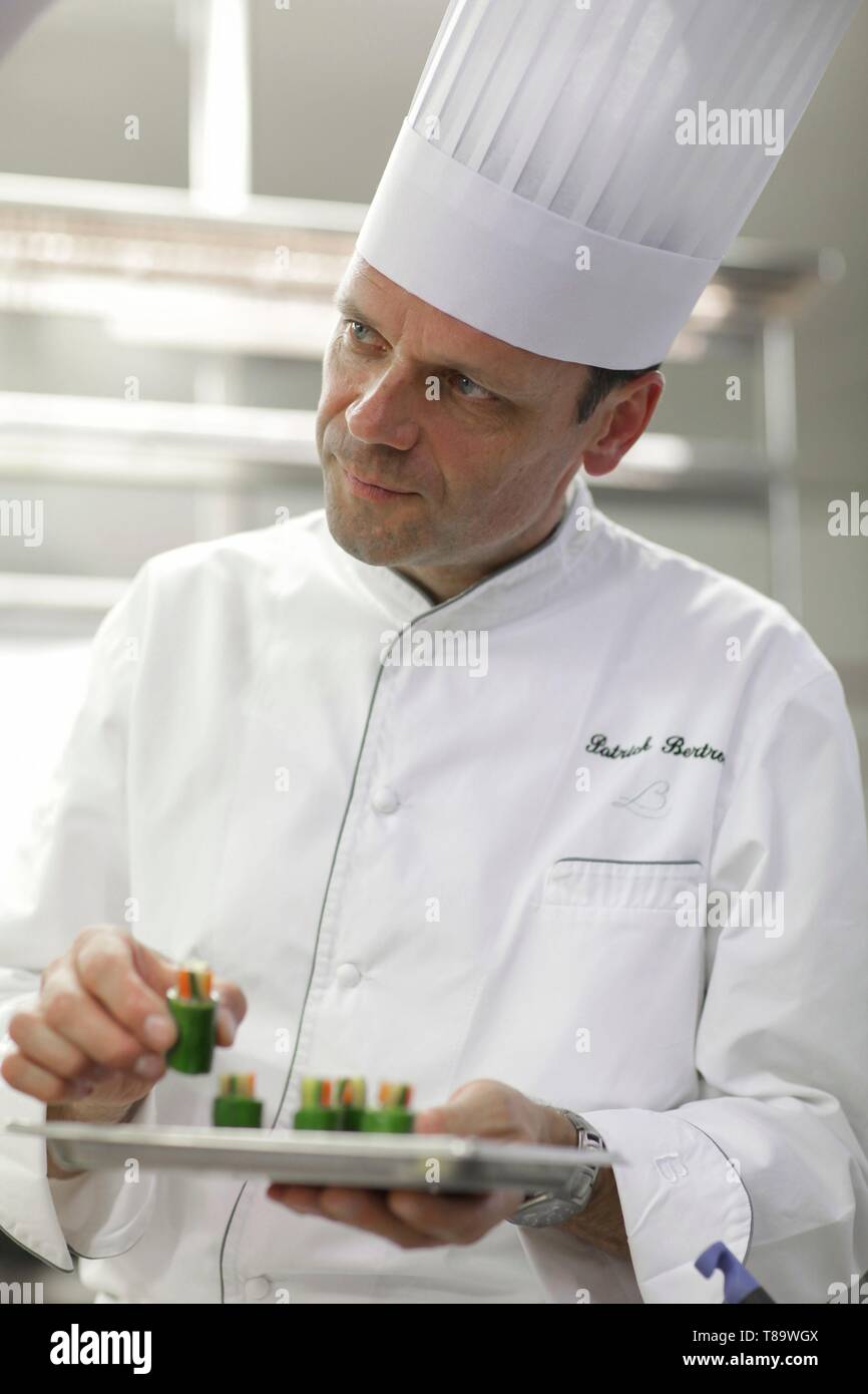France, Cote d'Or, Saulieu, Patrick Bertron the Michelin starred chef ...