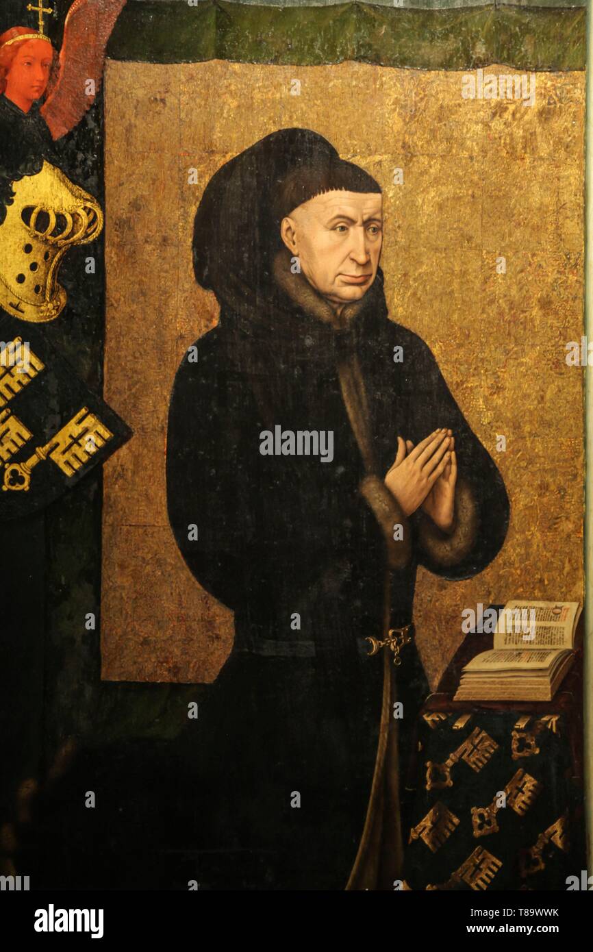 France, Cote d'Or, Beaune, Polyptique of the Last Judgment by Rogier ...