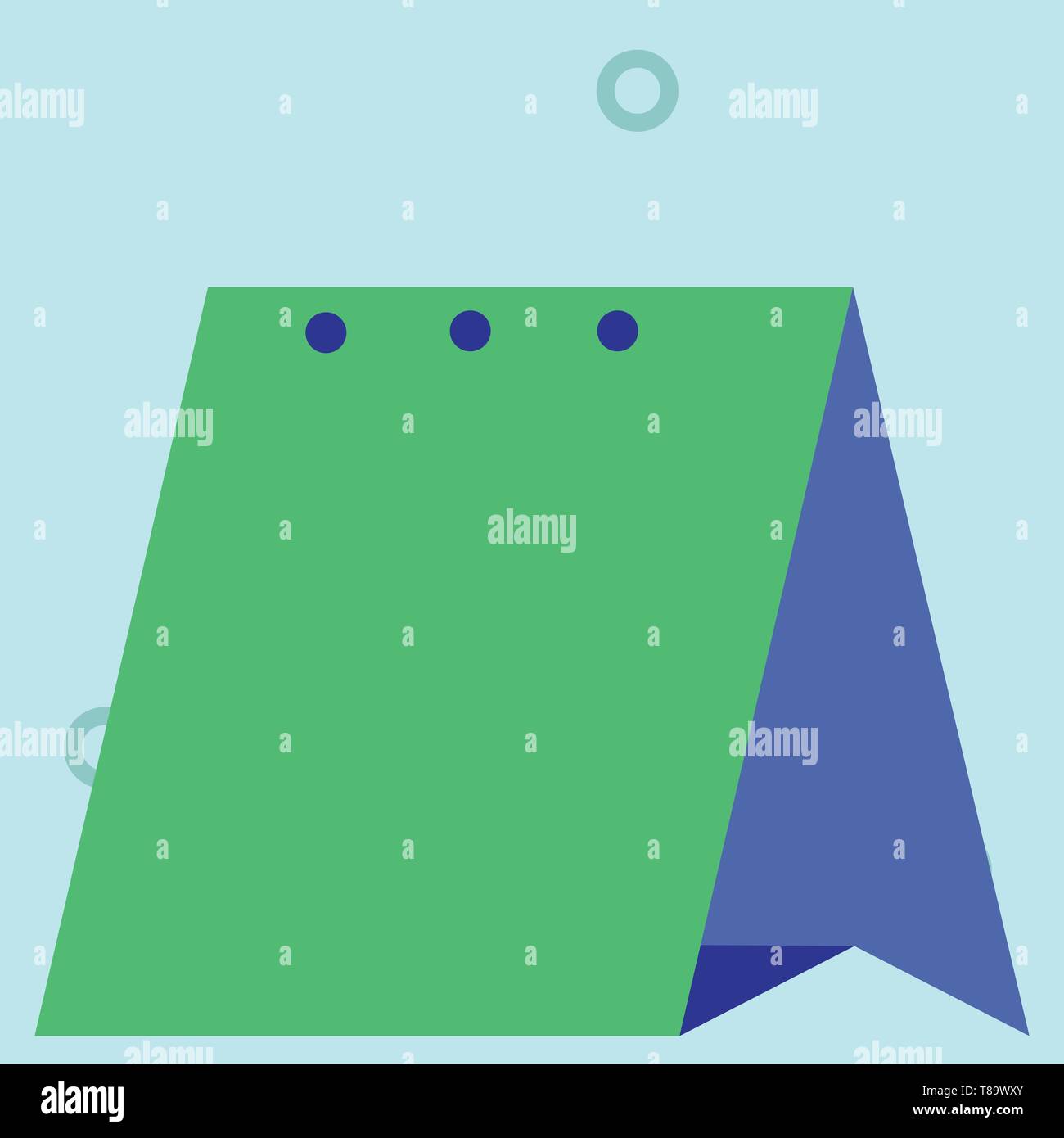 Modern fresh and simple design of calendar using hard folded paper ...