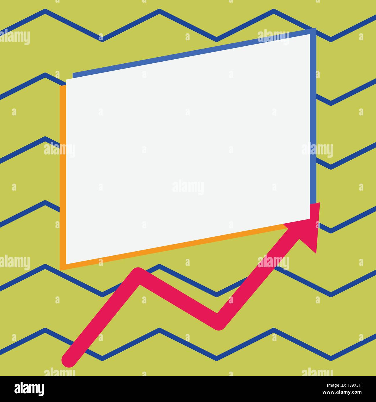 Irregular edging arrow line on the bottom of parallelogram blank papers ...