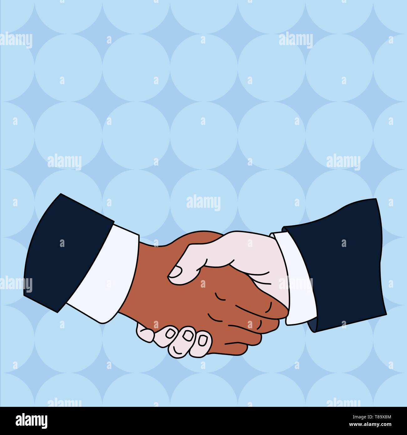 Office colleagues shaking hands meeting Stock Vector Images - Alamy