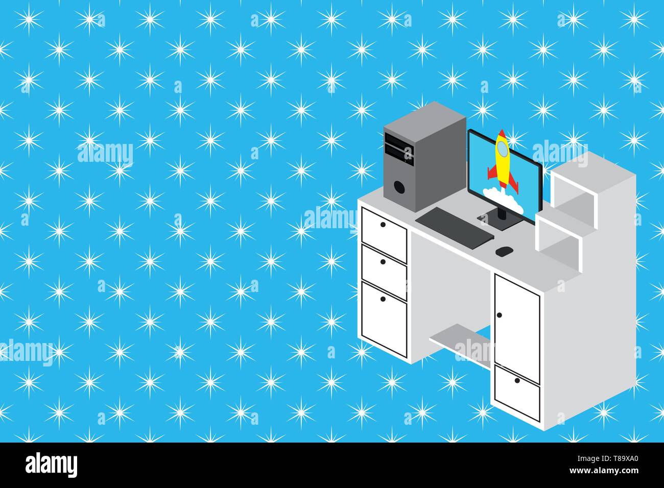 Central desktop background Stock Vector Images - Alamy