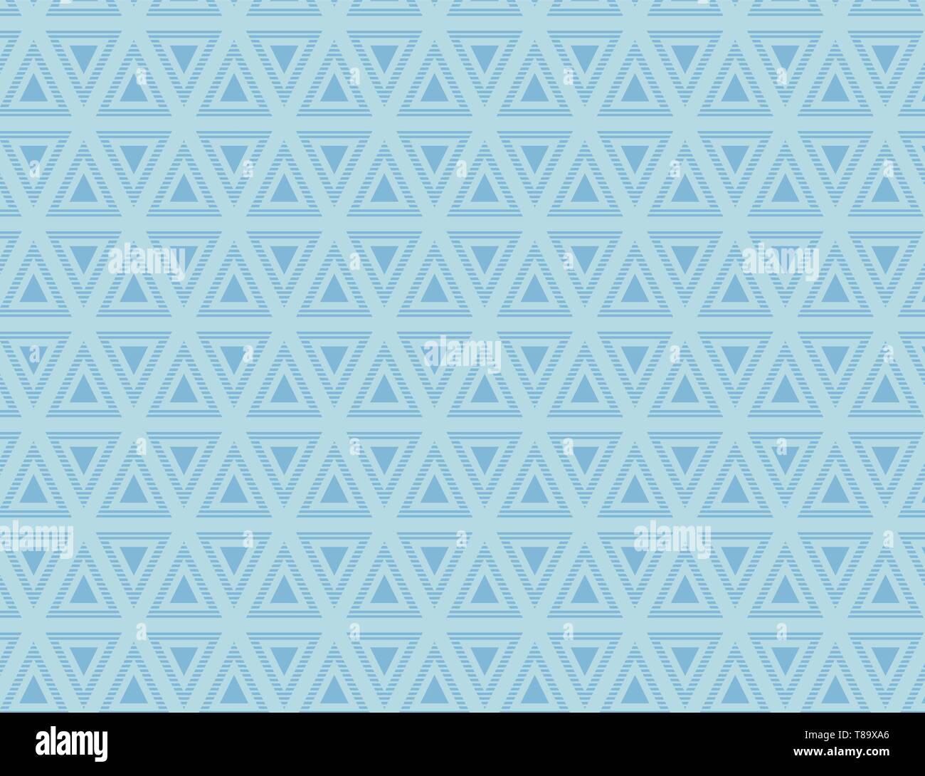 Seamless Pattern of Alternating Straight and Upside Blue Triangles in ...