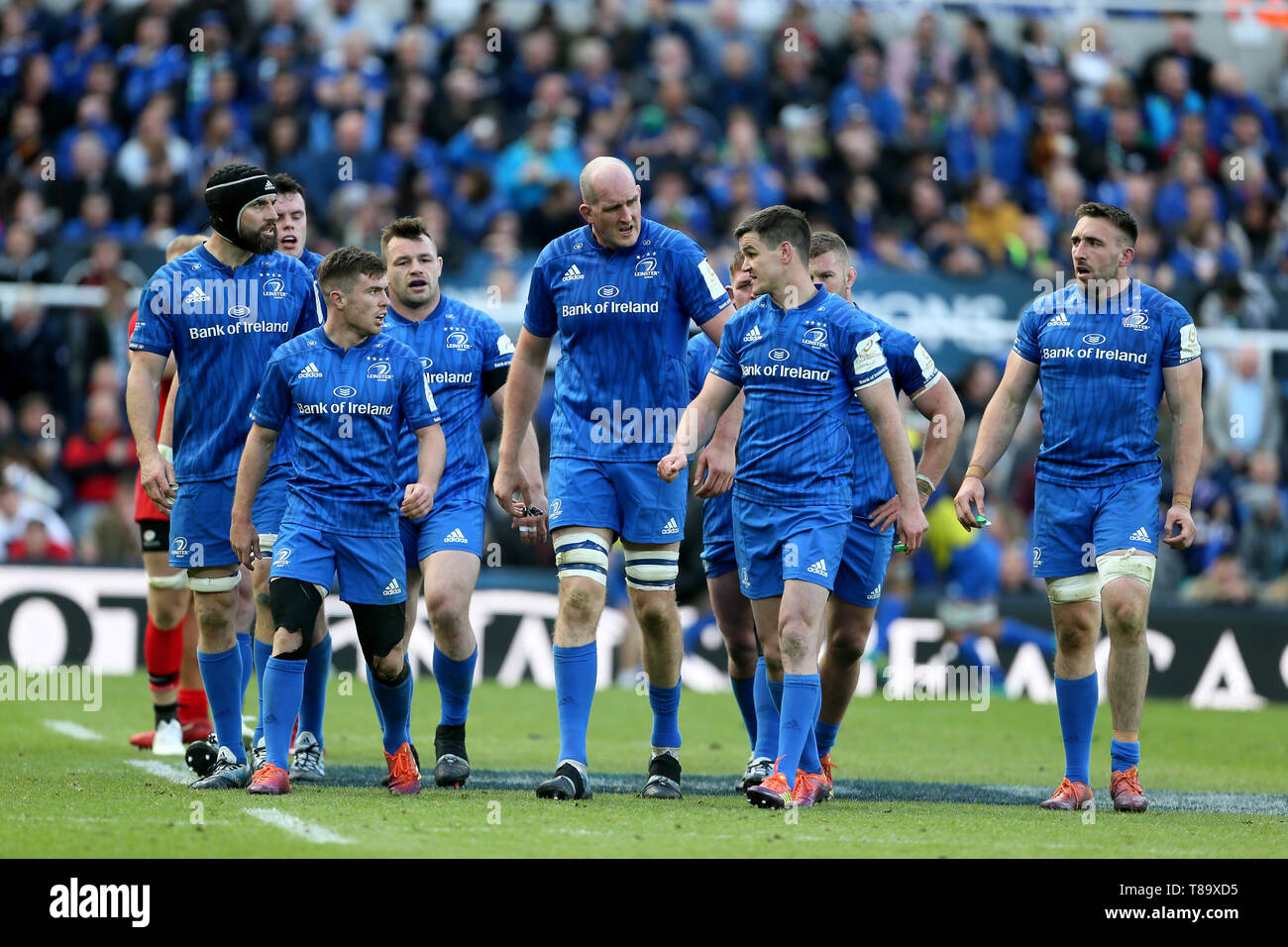 Leinster players during the Champions Cup Final at St James' Park ...