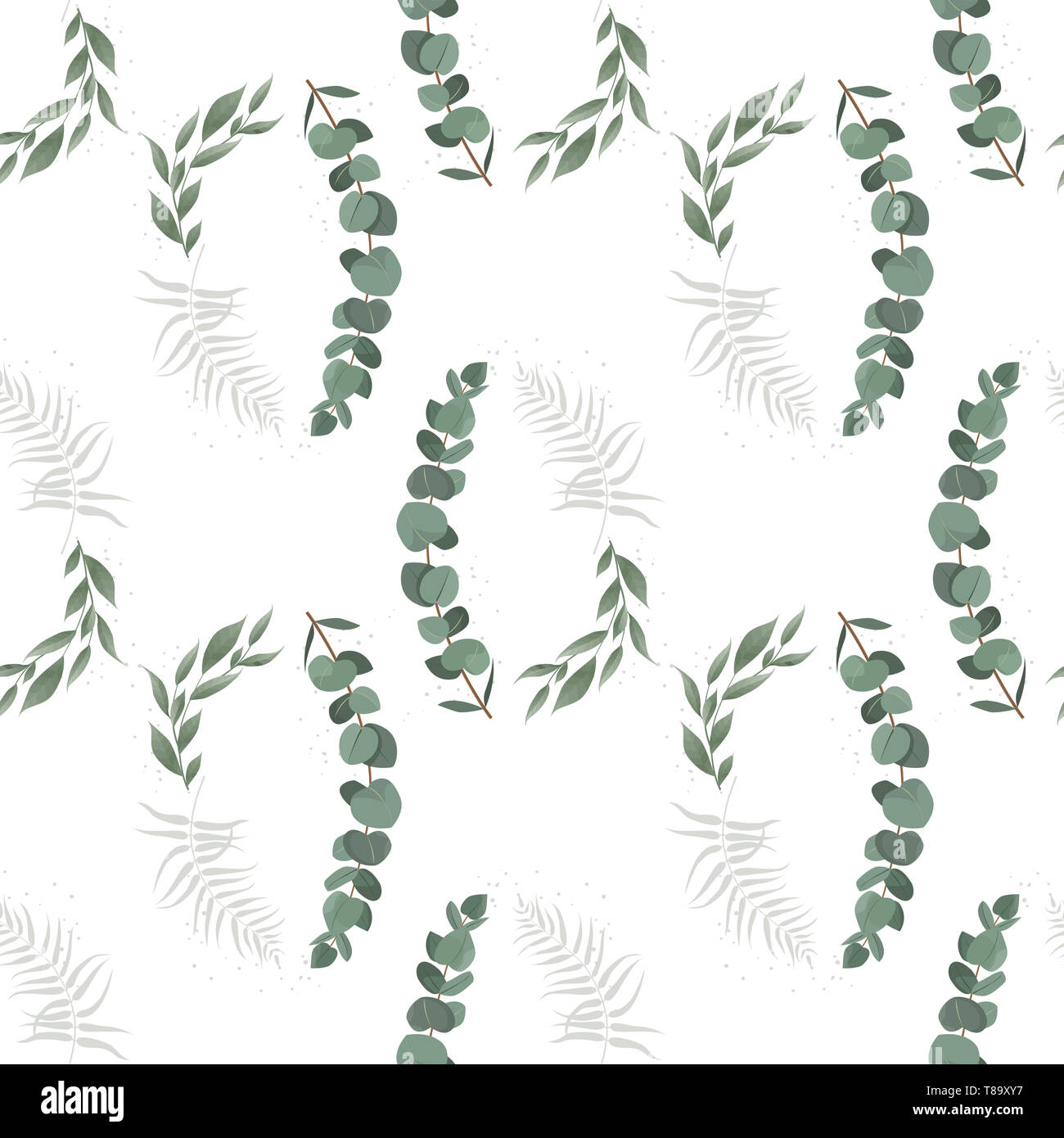 Seamless leaves pattern. Design for banner, poster, card, cover ...