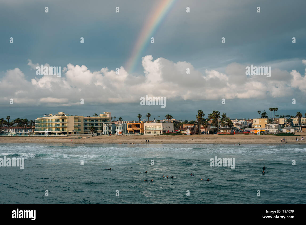 Rainbow over the beach hi-res stock photography and images - Alamy