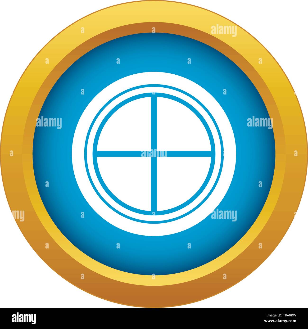 White round window icon blue vector isolated Stock Vector Image & Art ...