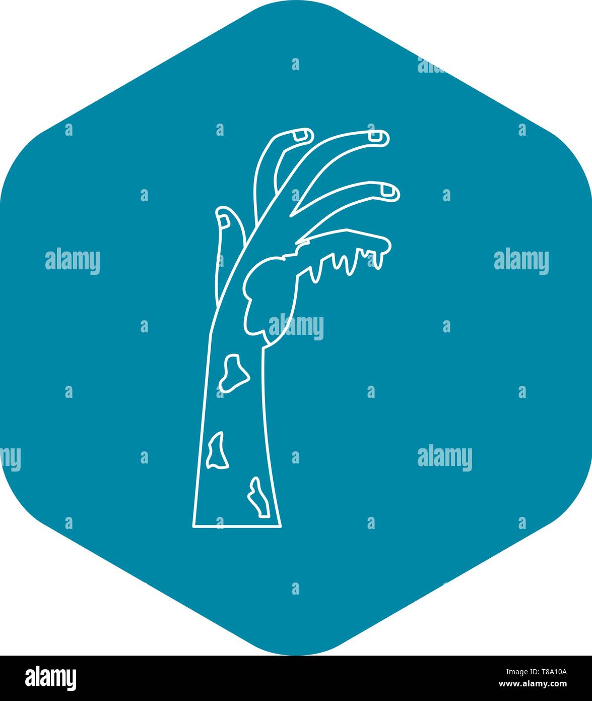 Demonic hand icon, outline style Stock Vector Image & Art - Alamy