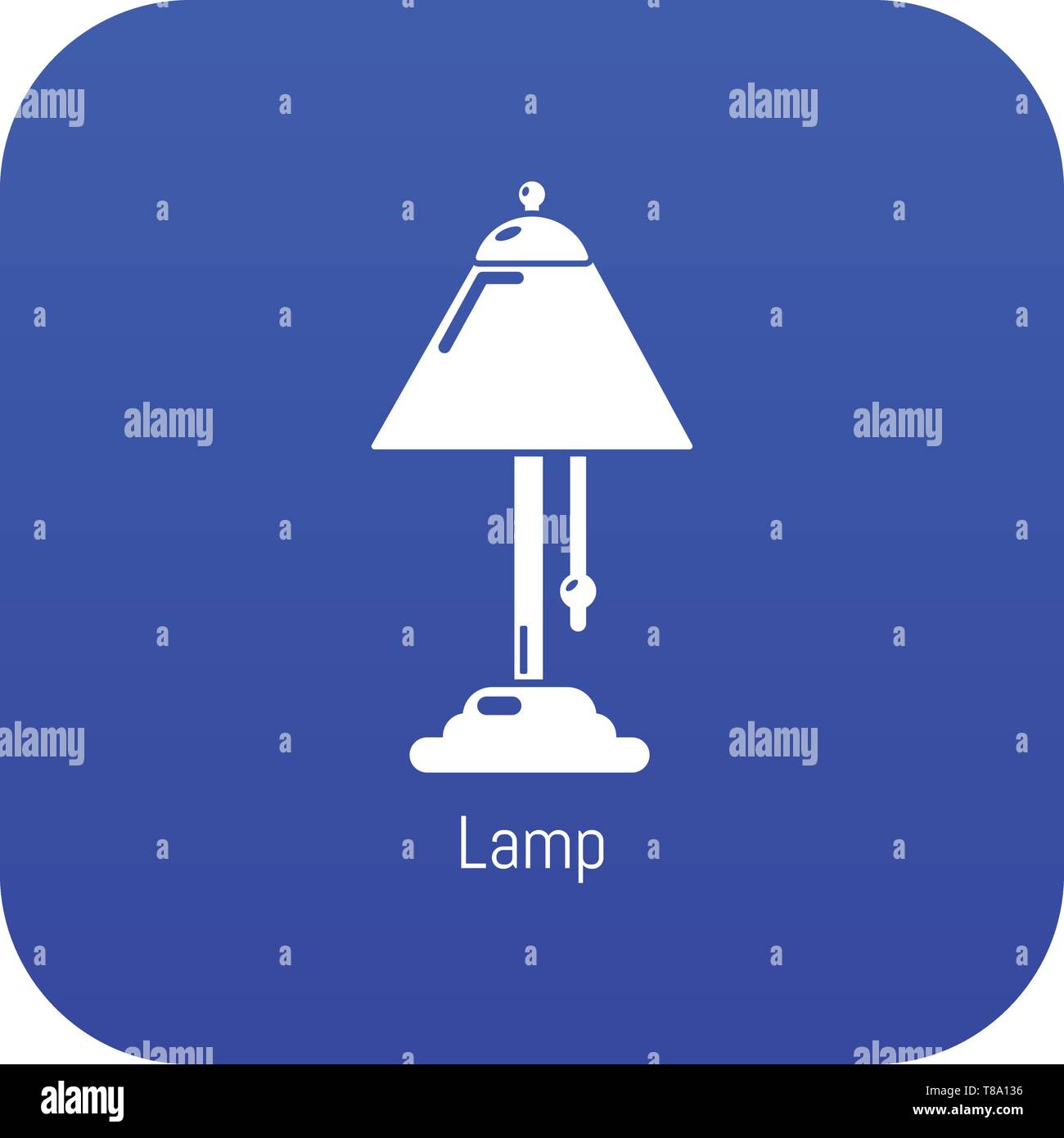 Lamp icon blue vector Stock Vector Image & Art - Alamy