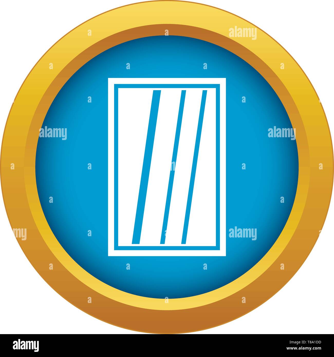 White rectangle window icon blue vector isolated Stock Vector Image ...