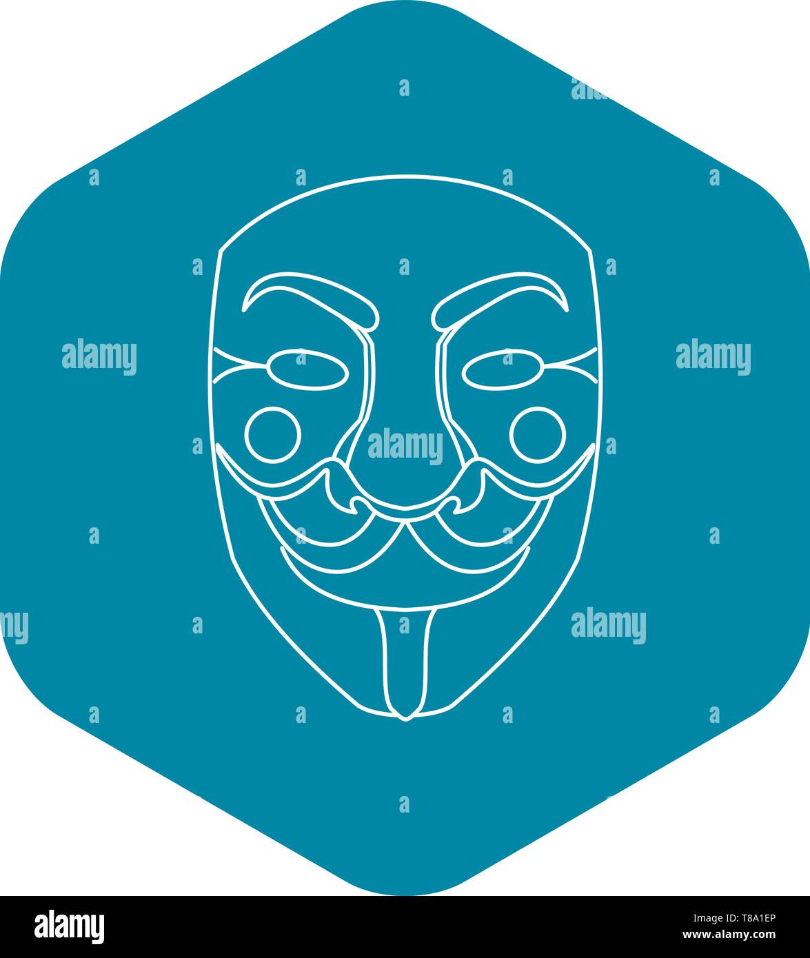 Crime mask icon, outline style Stock Vector Image & Art - Alamy