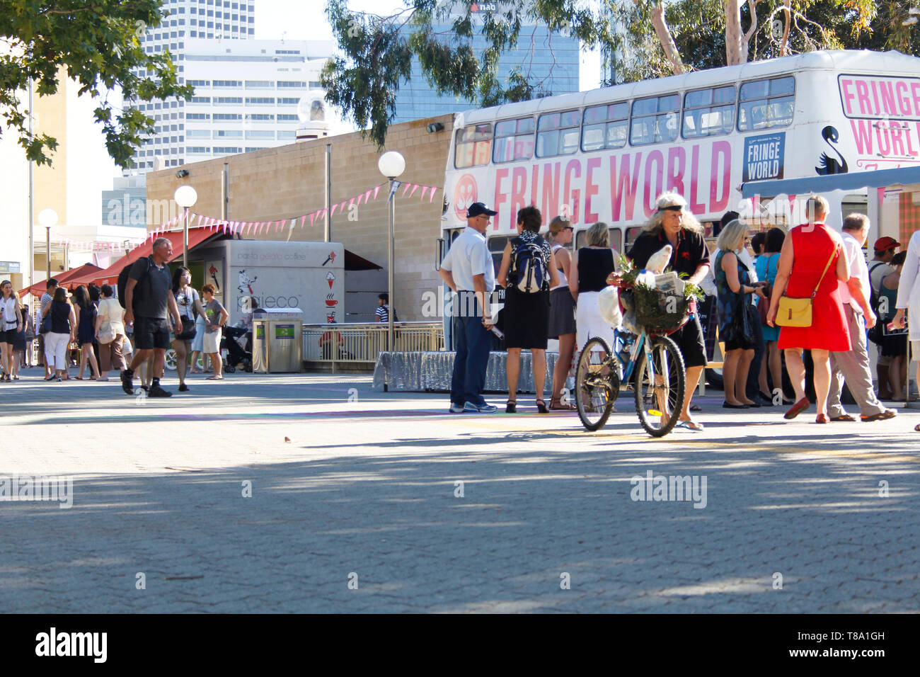 Perth, Western Australia, Australia - 20/01/2013 : People walking in ...