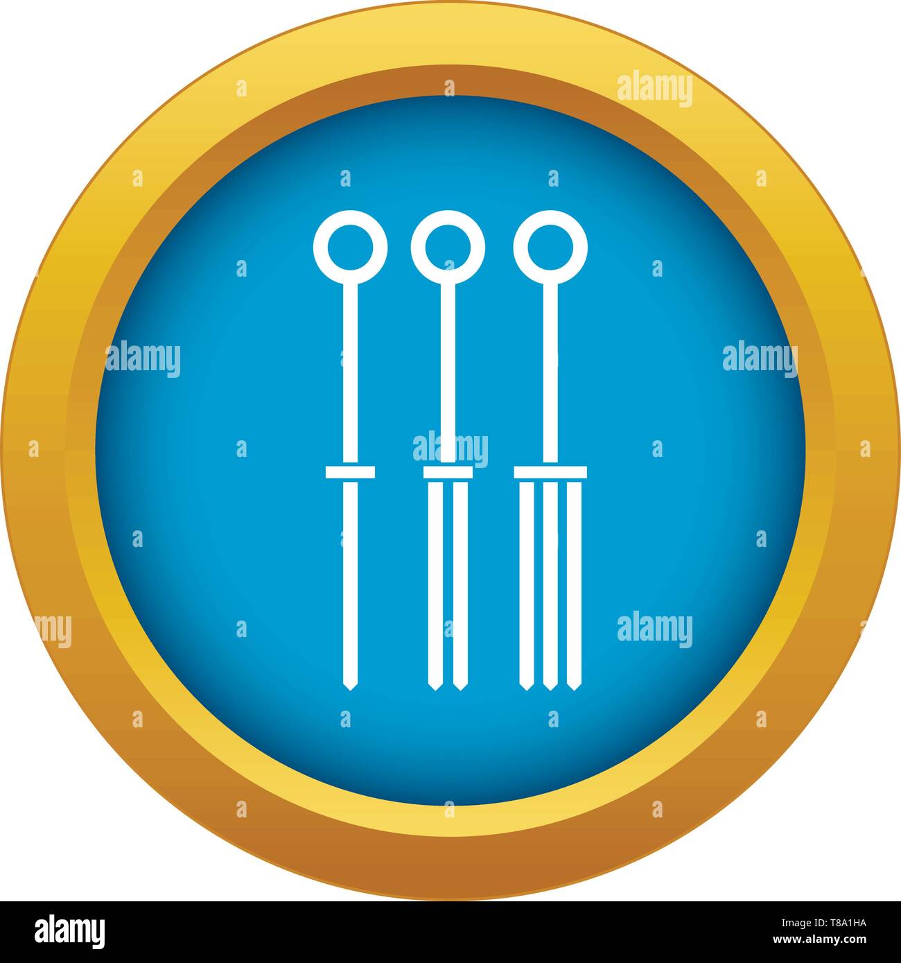 Tattoo needles icon blue vector isolated Stock Vector Image & Art - Alamy