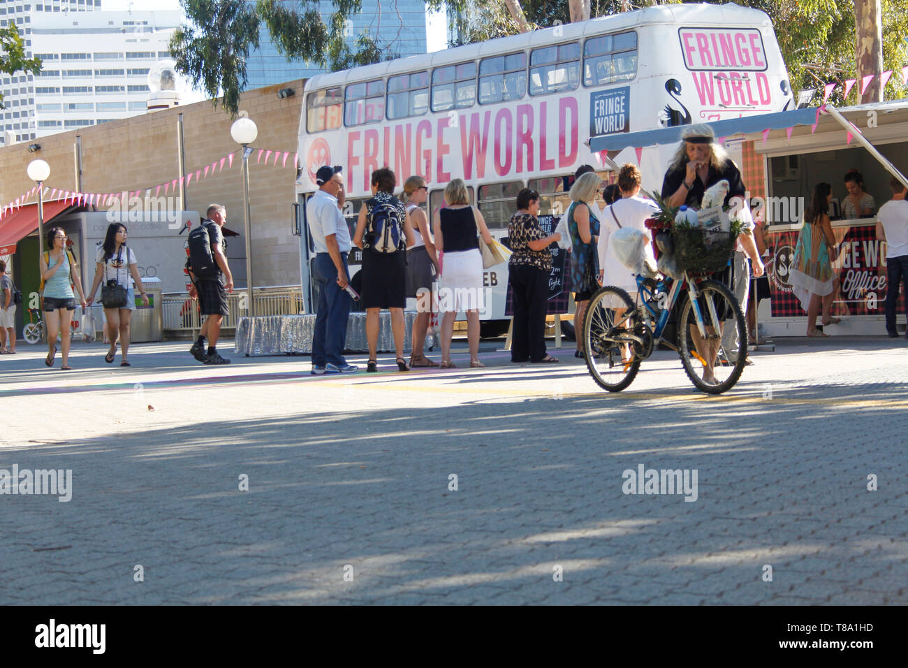 Perth, Western Australia, Australia - 20/01/2013 : People walking in ...