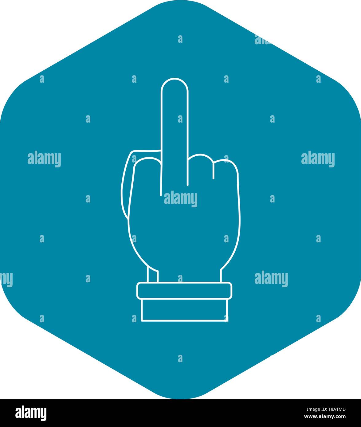Hand gesture icon, outline style Stock Vector Image & Art - Alamy