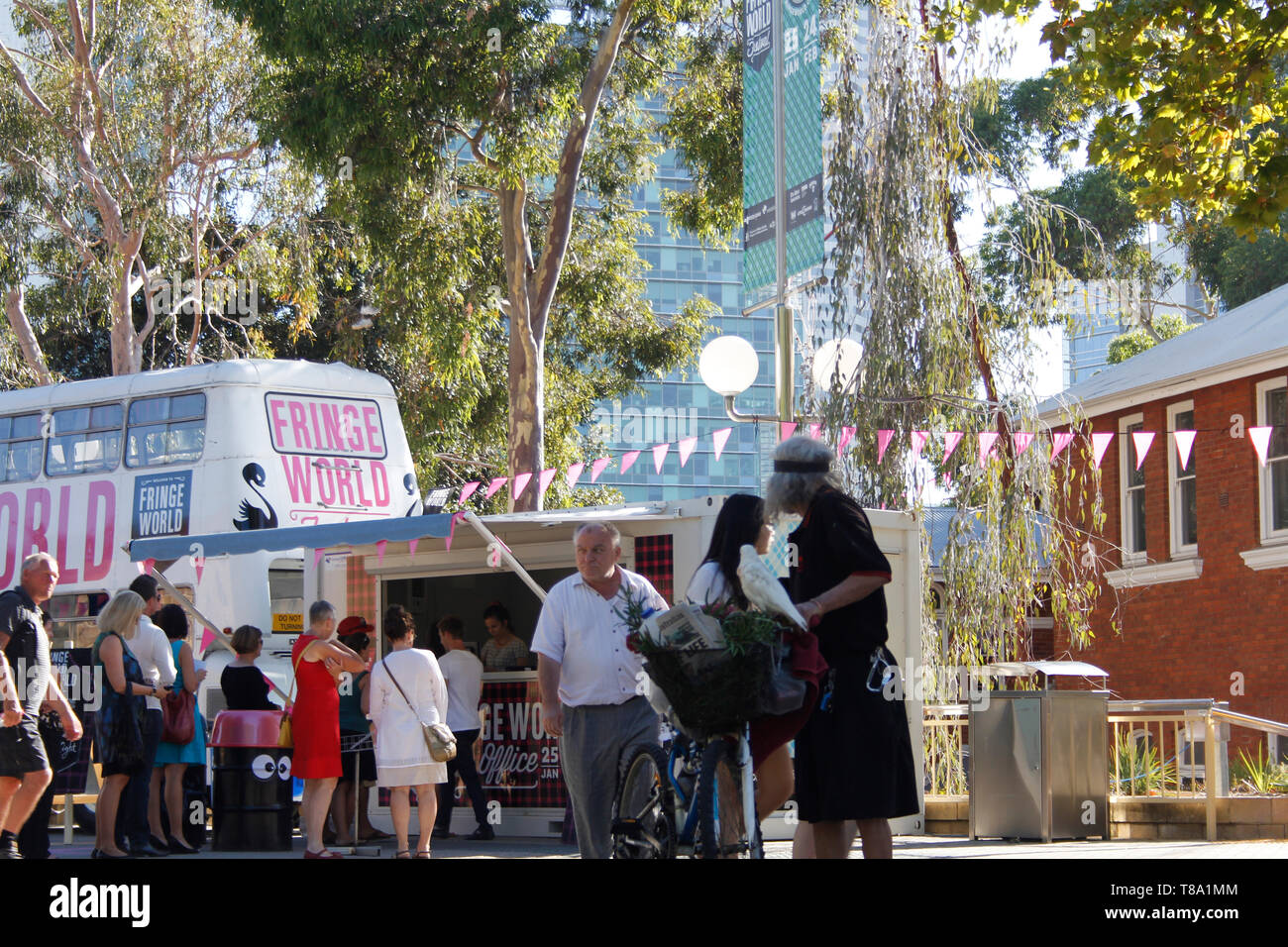 Perth, Western Australia, Australia - 20/01/2013 : People walking in ...