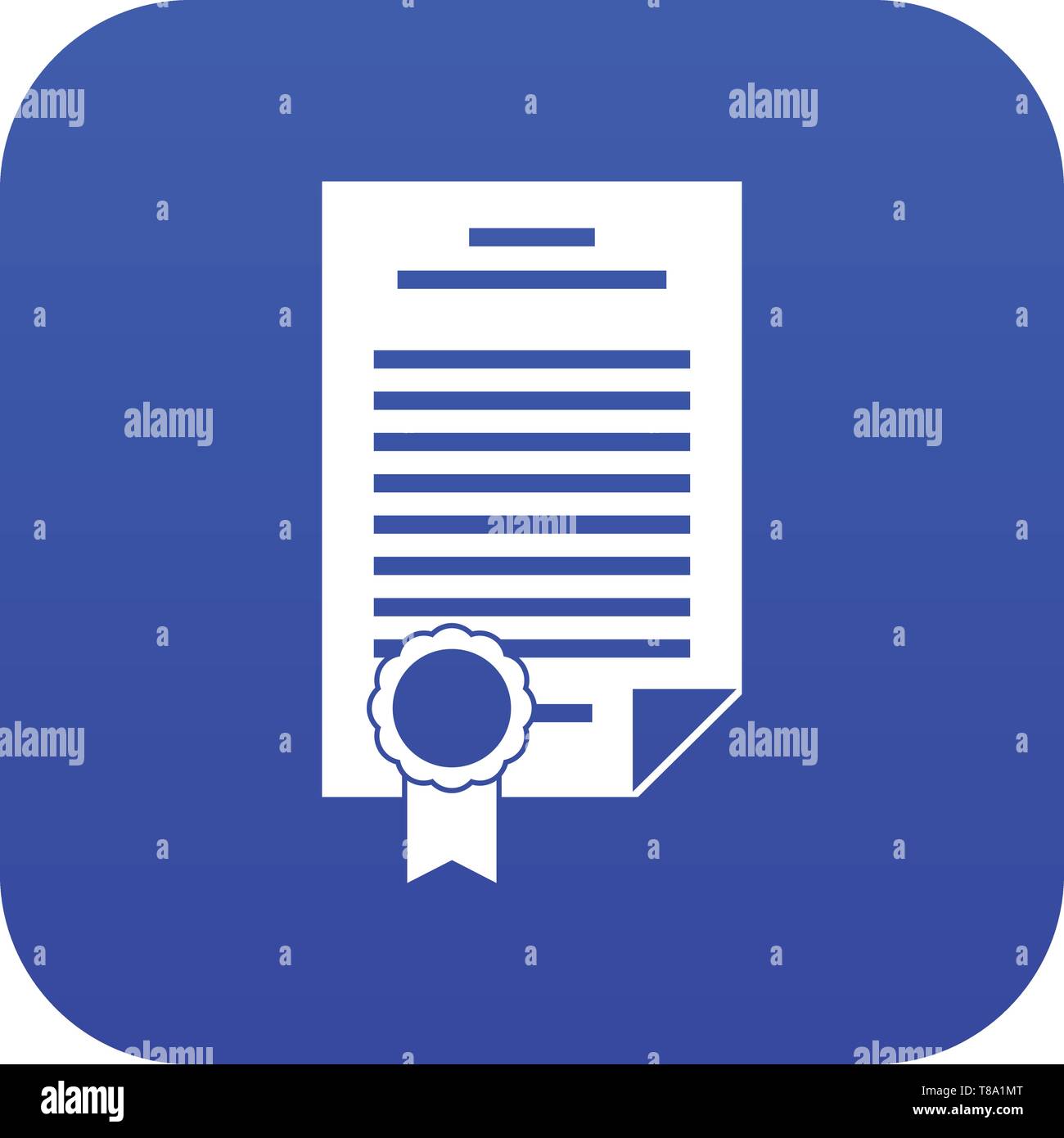 Contract icon digital blue Stock Vector Image & Art - Alamy