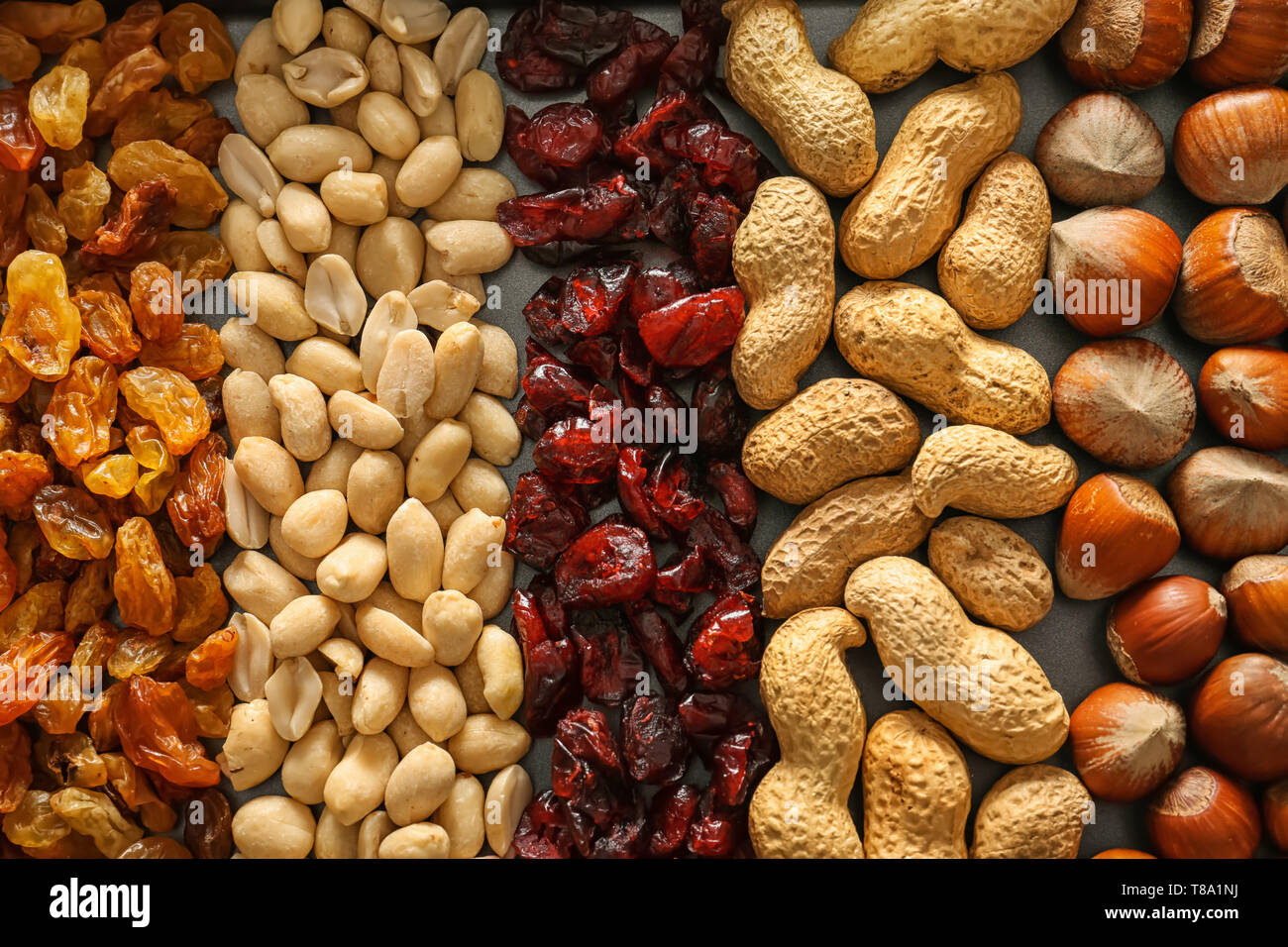 Various nuts with dried fruits Stock Photo - Alamy