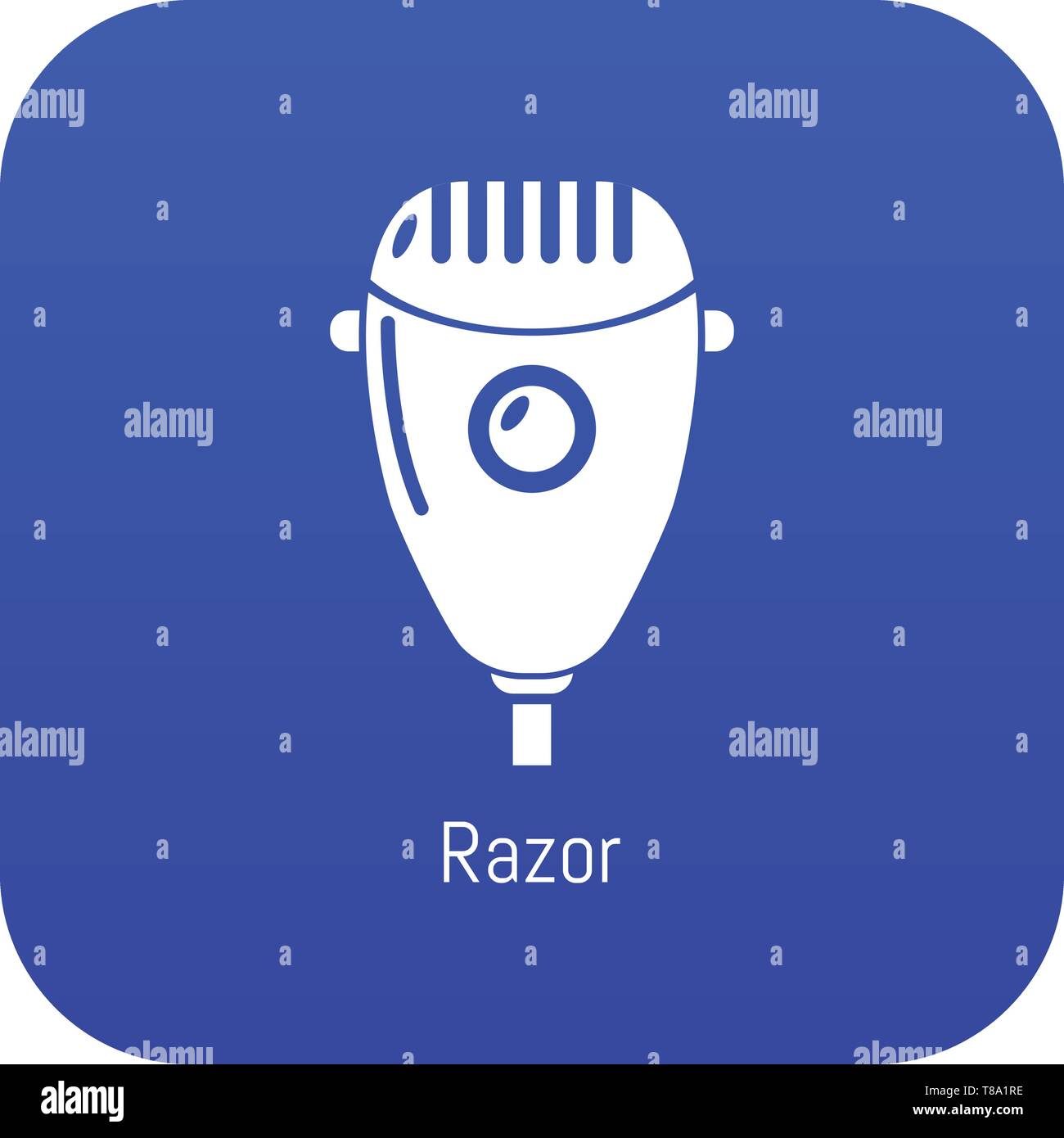 Razor icon blue vector Stock Vector Image & Art - Alamy