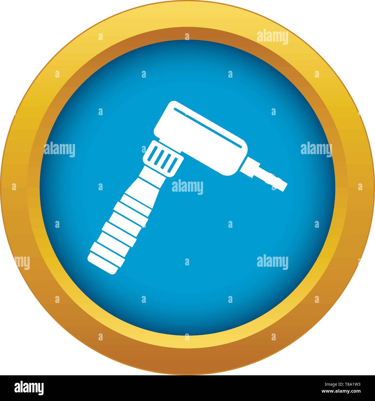 Hand draw rotary tattoo machine icon blue vector isolated Stock Vector ...