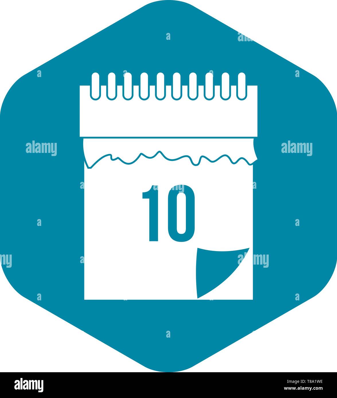 10 date calendar icon, simple style Stock Vector Image & Art - Alamy