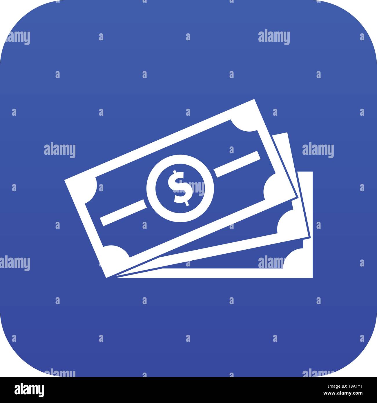 Stack of dollar bills icon digital blue Stock Vector Image & Art - Alamy