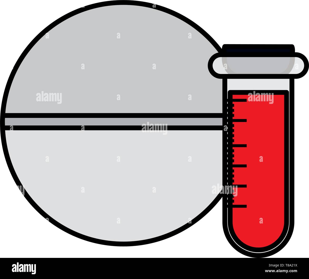 medical tube test with pill vector illustration design Stock Vector ...