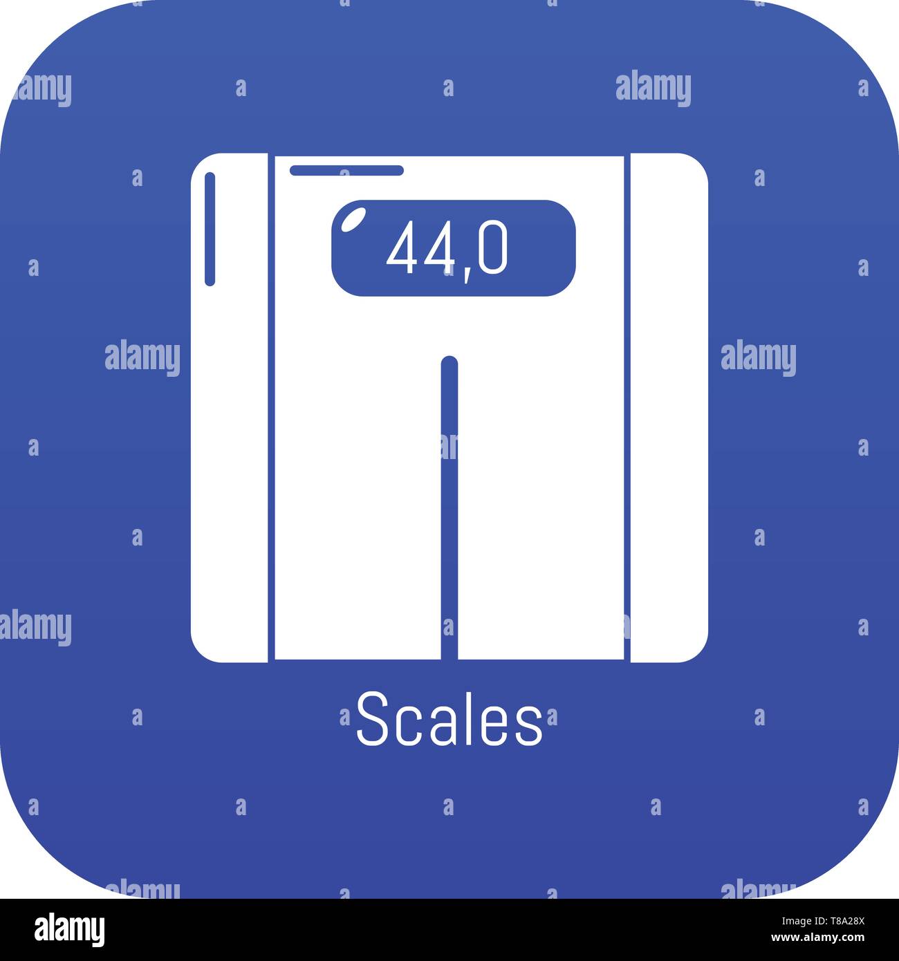 Scales icon blue vector Stock Vector Image & Art - Alamy