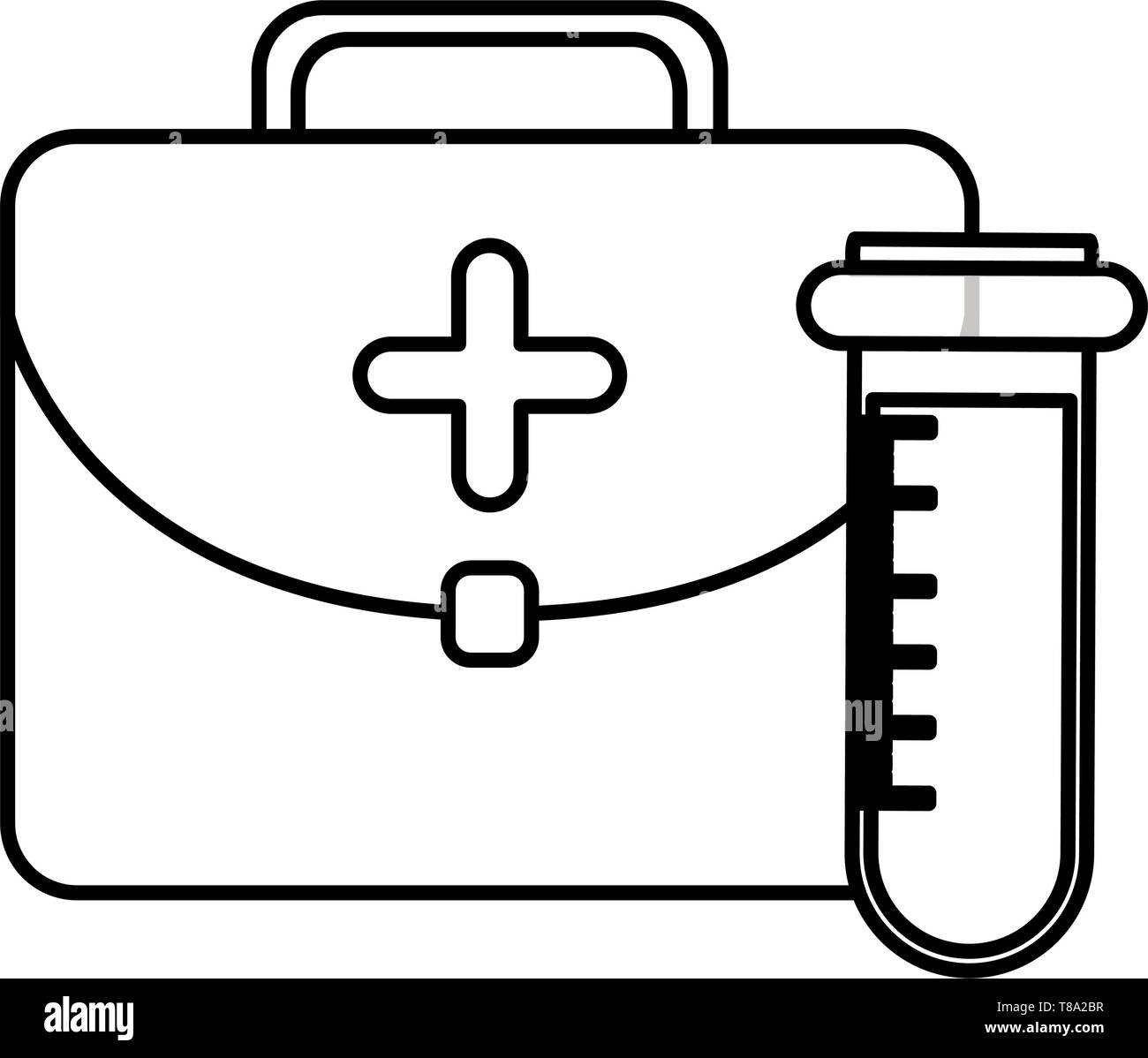 medical kit with tube test vector illustration design Stock Vector ...