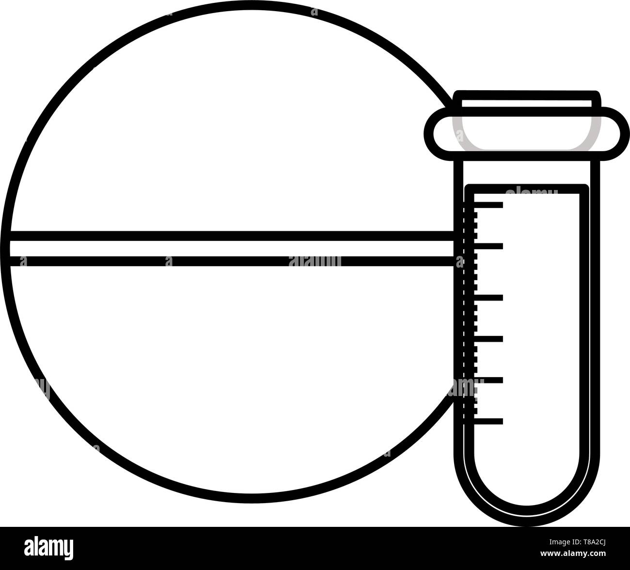 medical tube test with pill vector illustration design Stock Vector ...