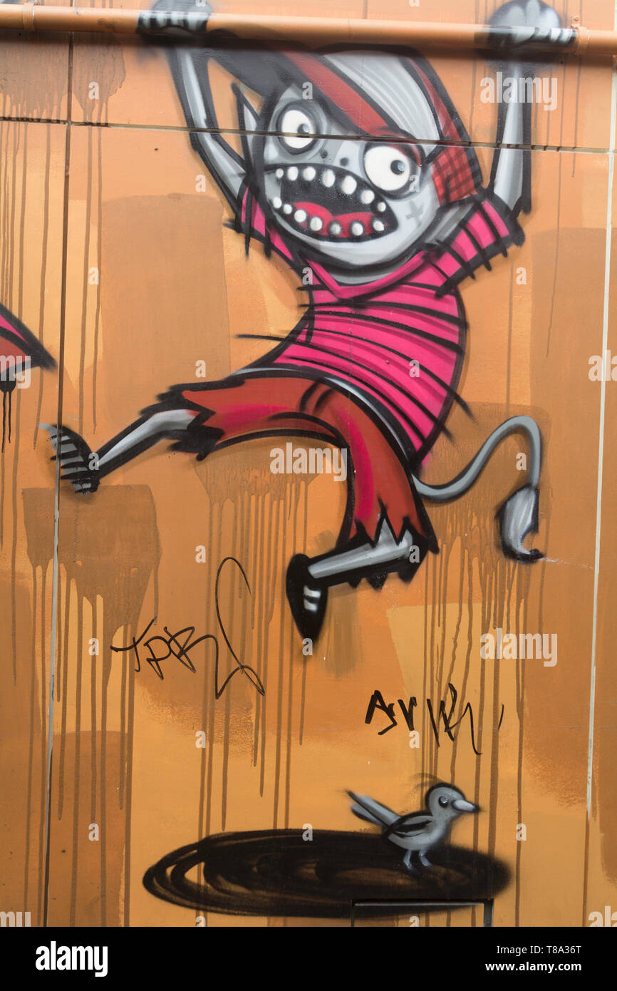 Perth, Western Australia, Australia -17/01/2013 : Street art, Graffiti ...