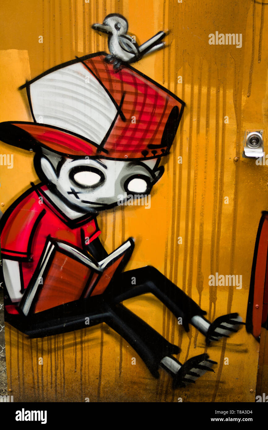 Perth, Western Australia, Australia -17/01/2013 : Street art, Graffiti ...