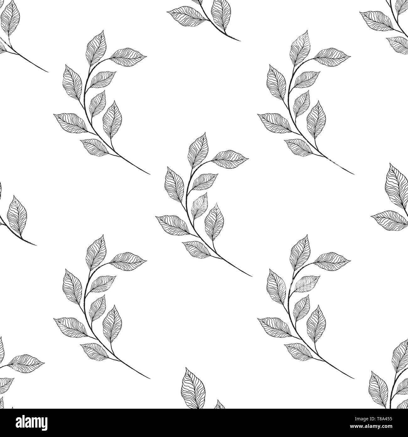 Seamless leaves pattern. Design for banner, poster, card, cover ...
