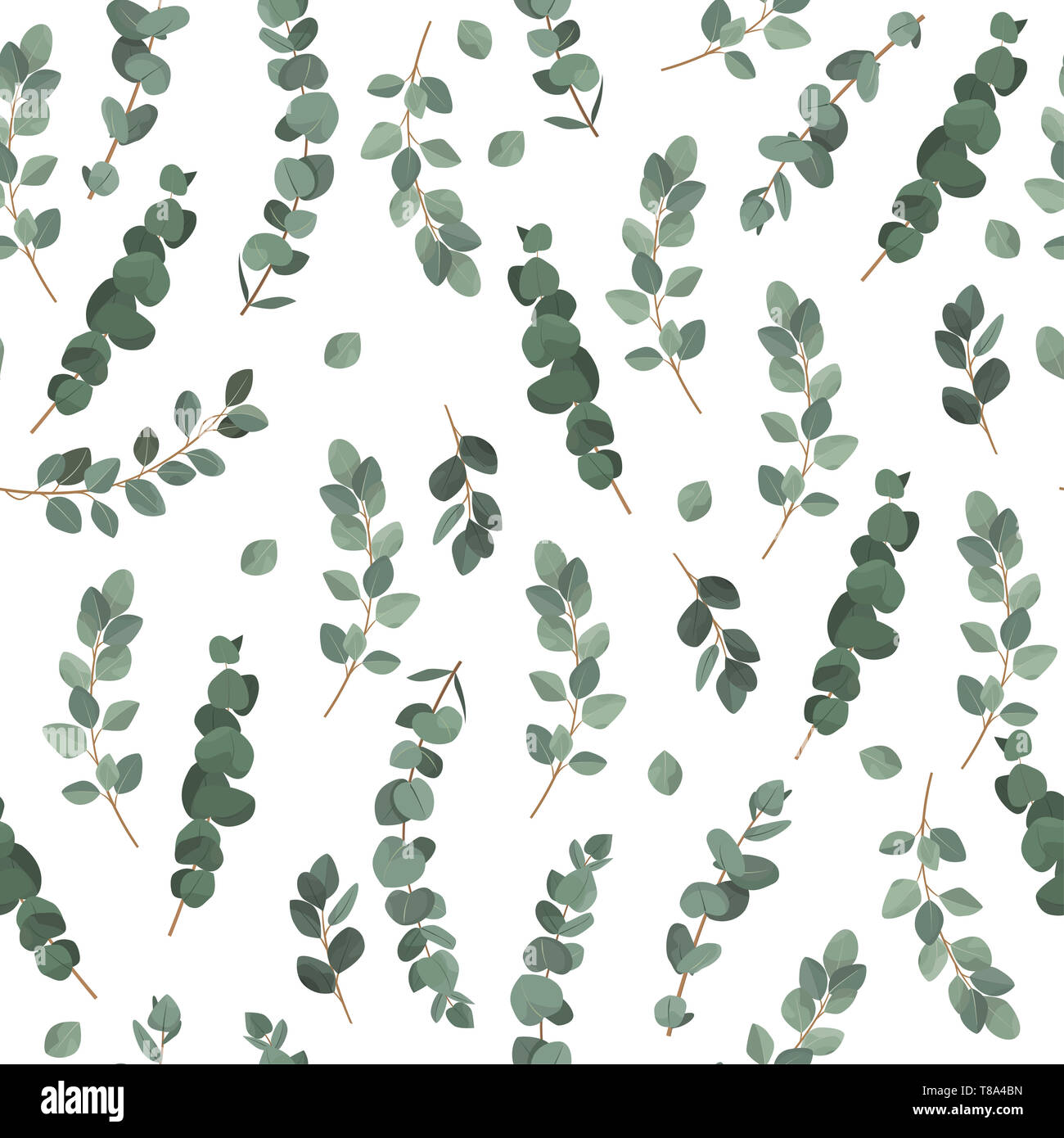 Seamless leaves pattern. Design for banner, poster, card, cover ...