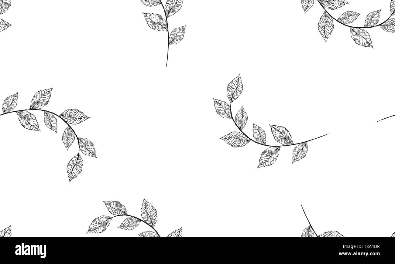 Floral pattern. Plant texture for fabric, wrapping, wallpaper and paper ...