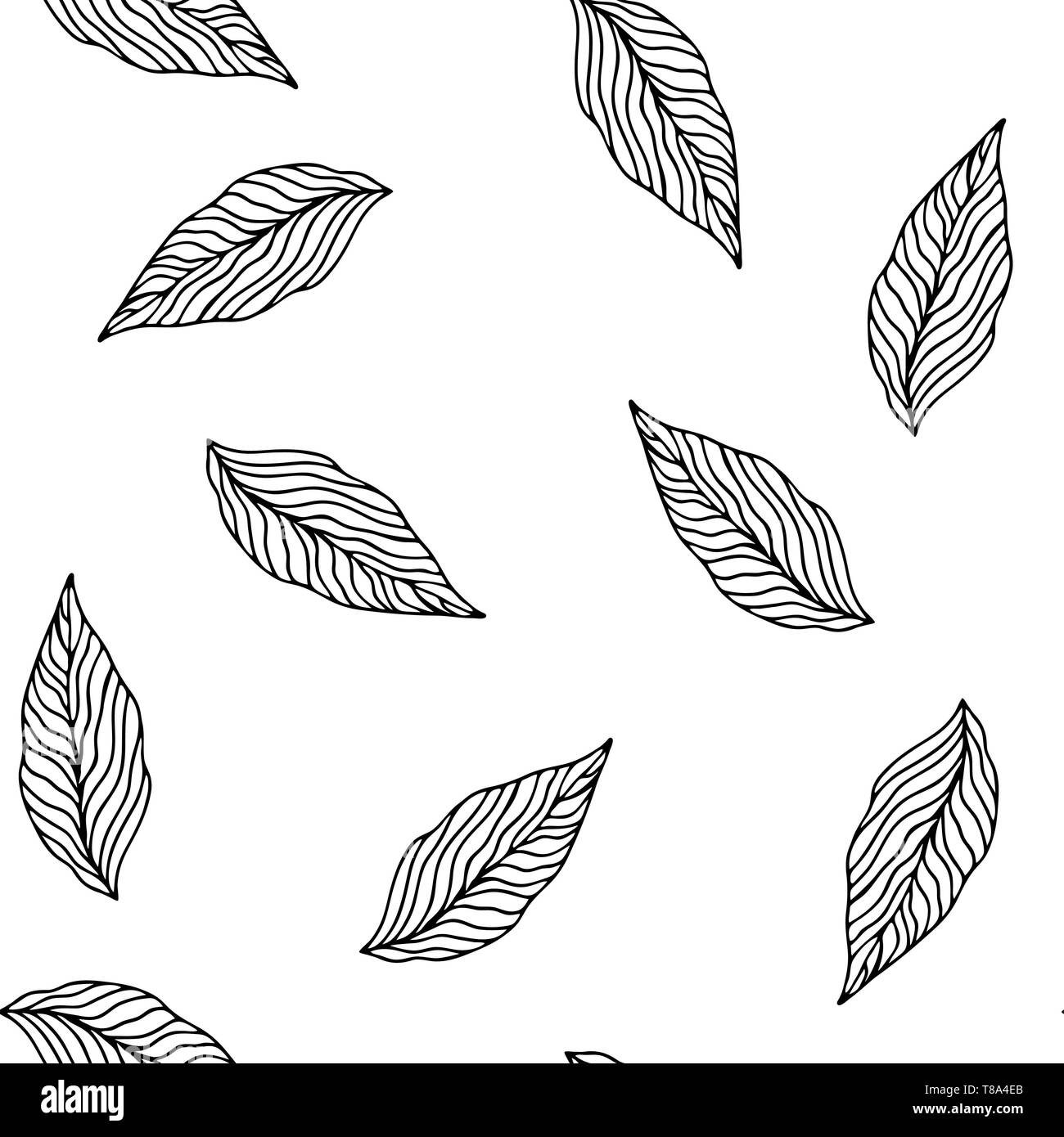 Seamless leaves pattern. Design for banner, poster, card, cover ...