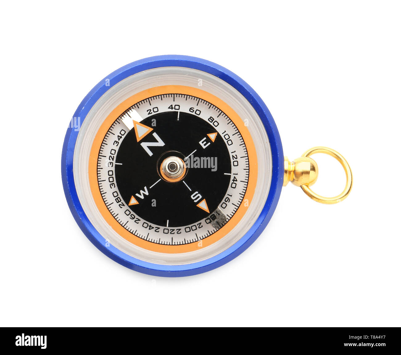 Modern compass on white background Stock Photo - Alamy
