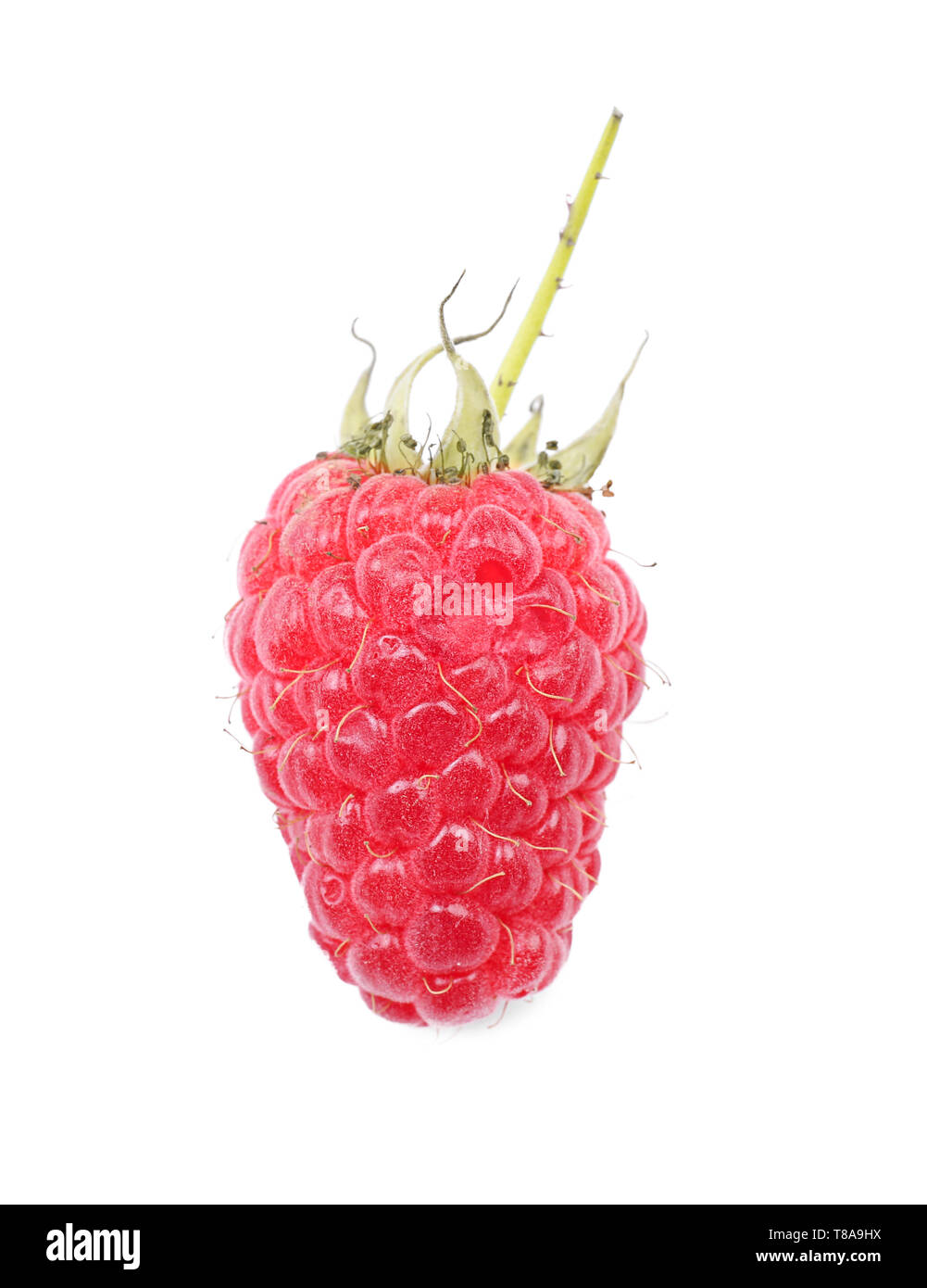Fresh ripe raspberry on white background Stock Photo - Alamy