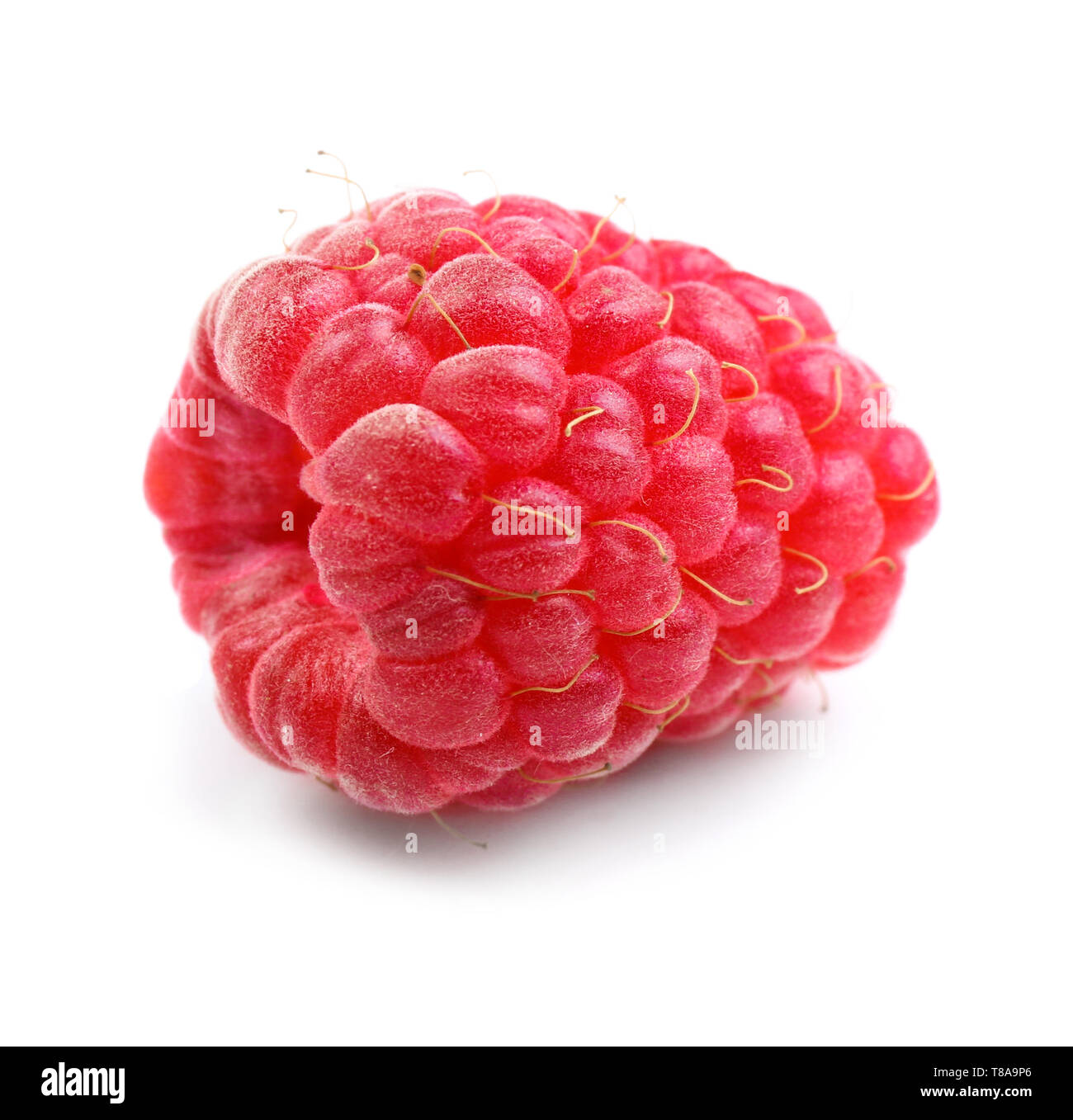 Fresh ripe raspberry on white background Stock Photo - Alamy