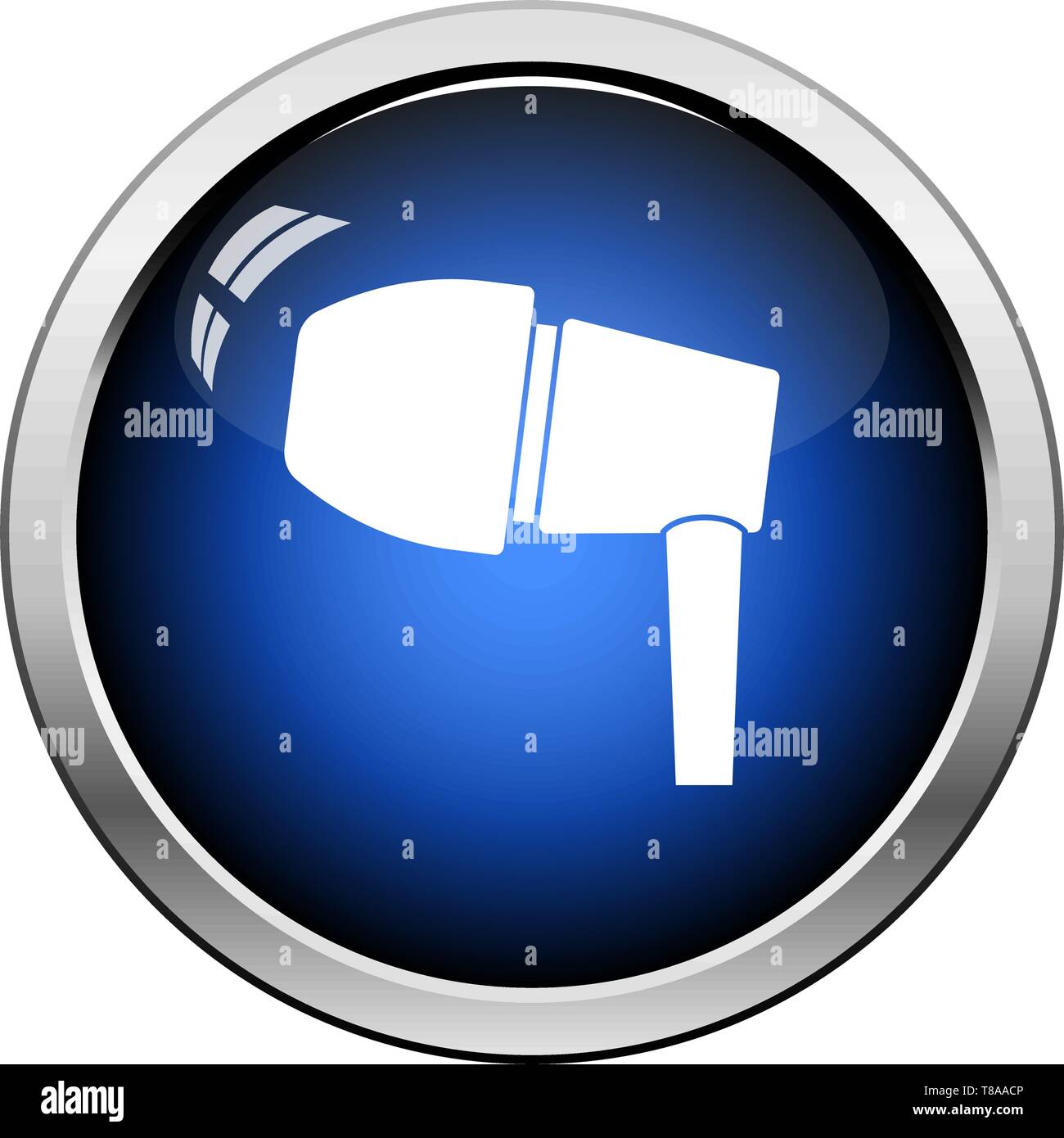 Headset Icon. Glossy Button Design. Vector Illustration Stock Vector ...