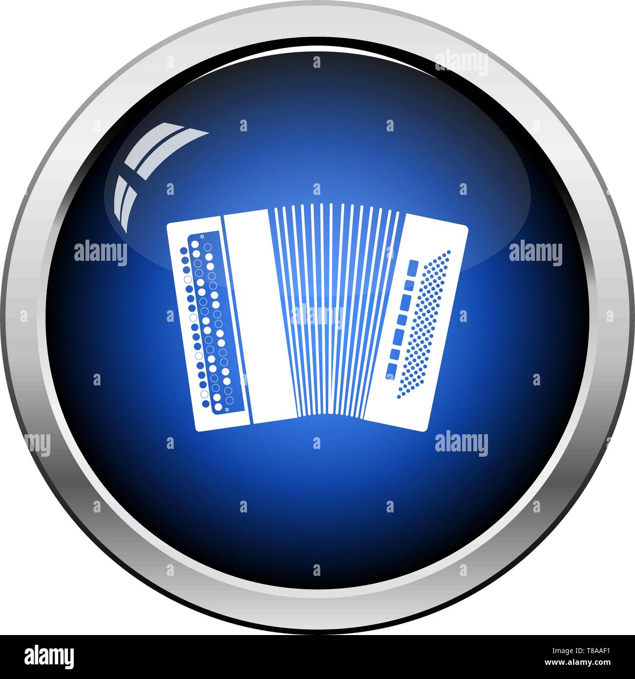 Accordion Icon. Glossy Button Design. Vector Illustration Stock Vector ...
