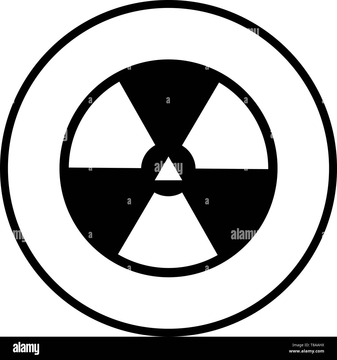 Radiation Icon. Thin Circle Stencil Design. Vector Illustration Stock ...