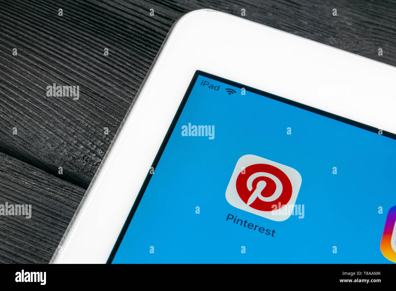 Sankt-Petersburg, Russia, July 6, 2018: Pinterest application icon on ...