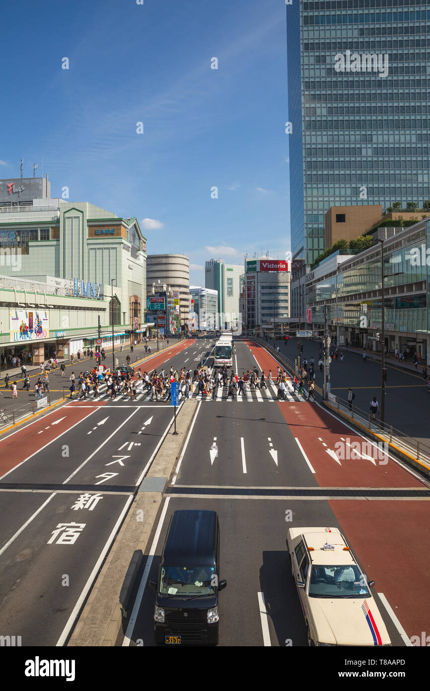 tokyo,japan - oct,10,2018:shinjuku is a famous place in tokyo japan ...