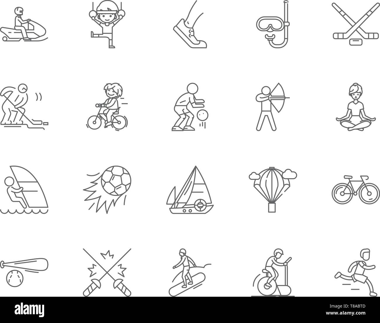 Activity line icons, signs, vector set, outline illustration concept ...