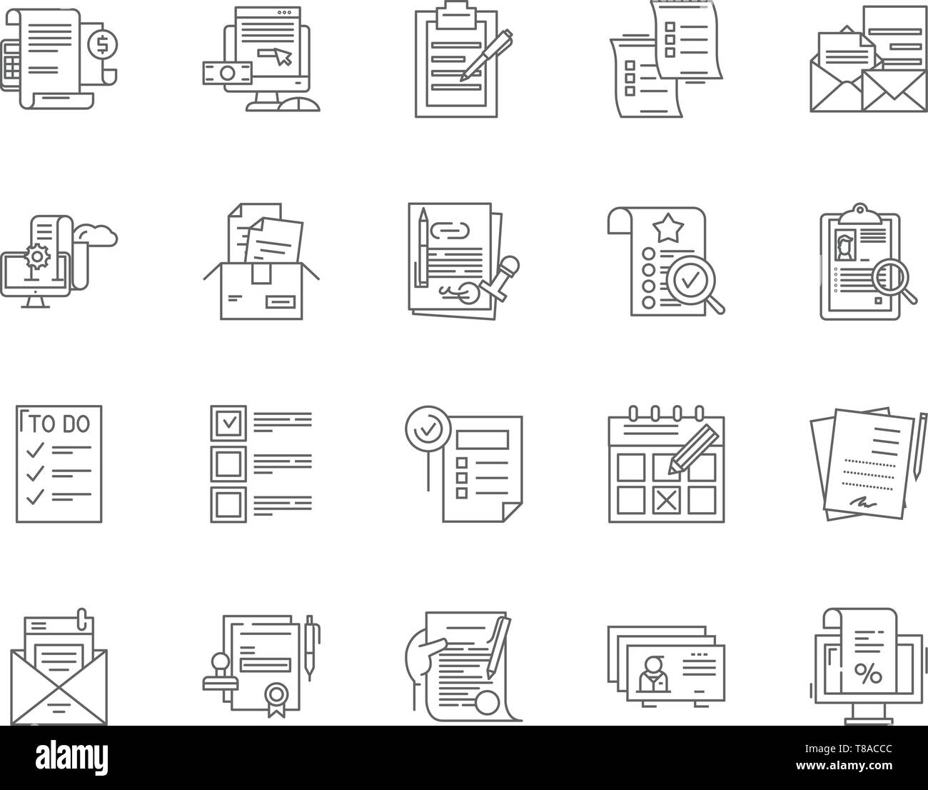 Article line icons, signs, vector set, outline illustration concept ...